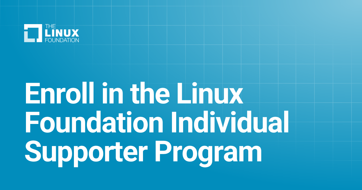 Enroll in the Linux Foundation Individual Supporter Program | Linux Foundation Documentation