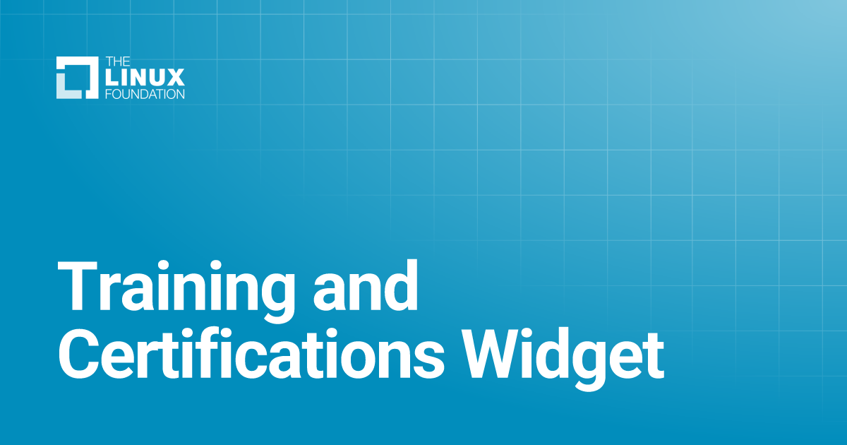 Training and Certifications Widget | Linux Foundation Documentation