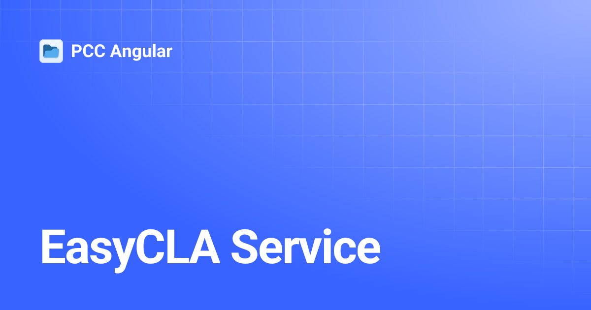 EasyCLA Service | PCC Angular